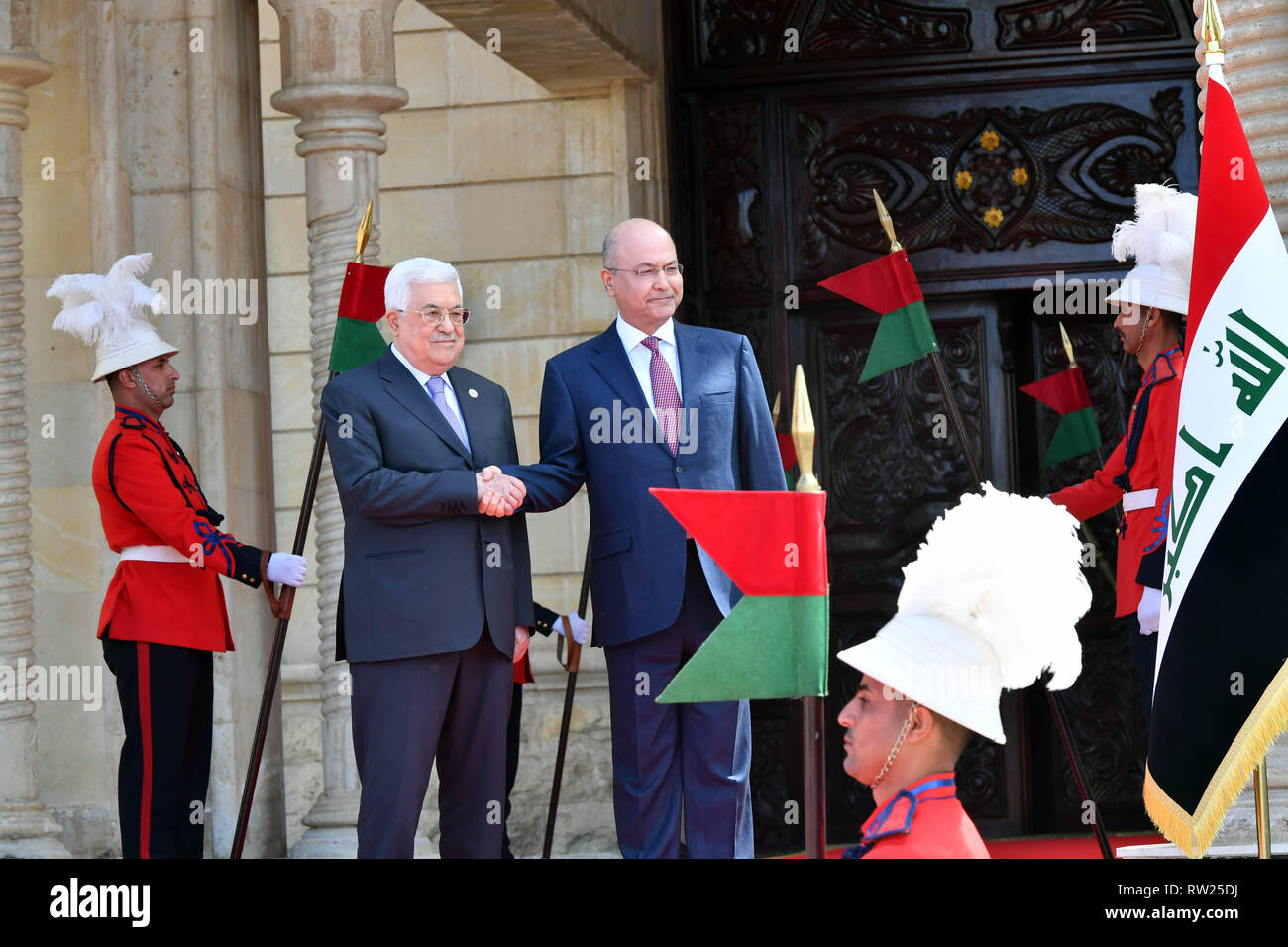Baghdad, Baghdad, Iraq. 21st Feb, 2016. Palestinian President Mahmoud ...
