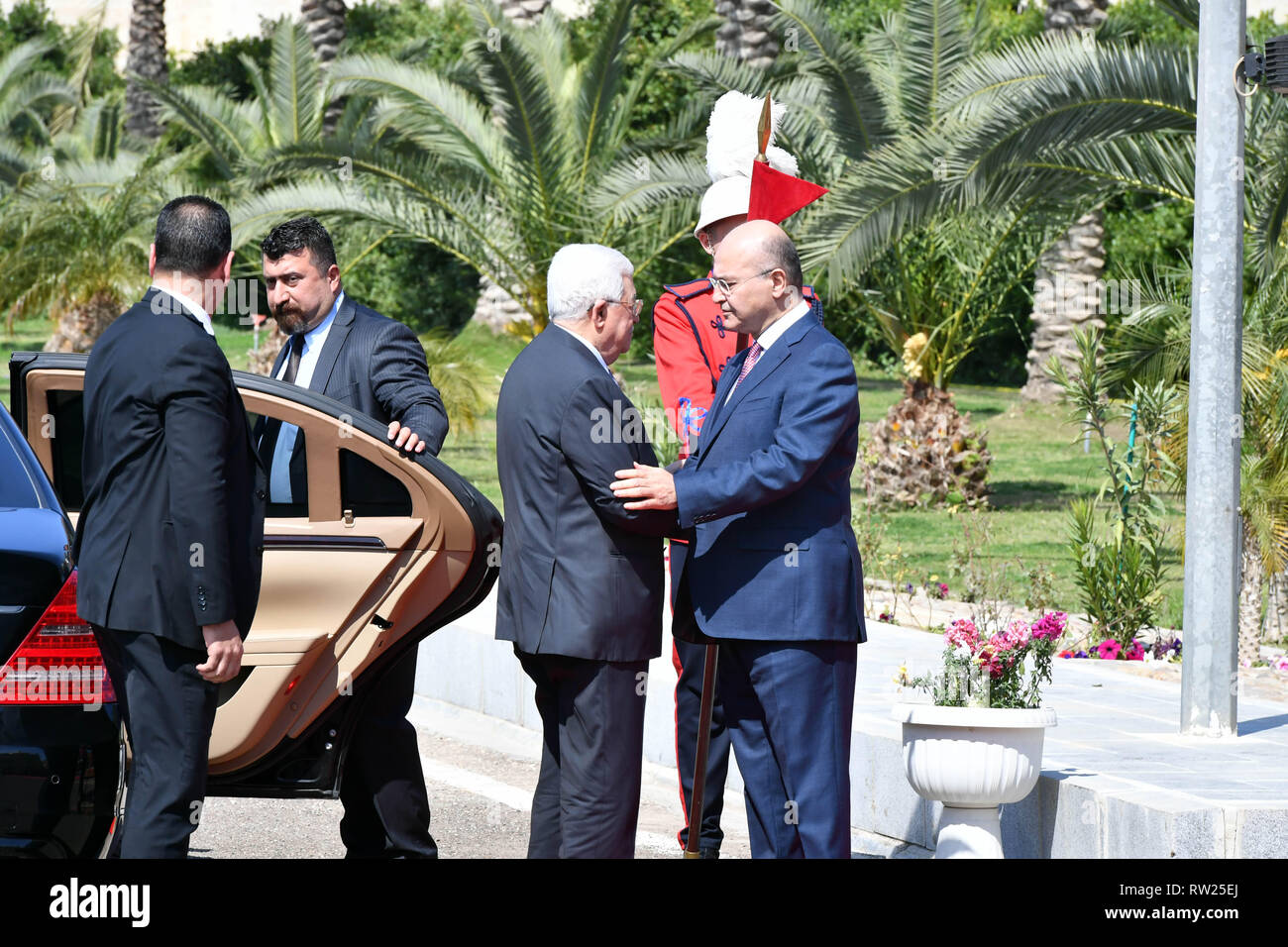 Baghdad, Baghdad, Iraq. 21st Feb, 2016. Palestinian President Mahmoud ...