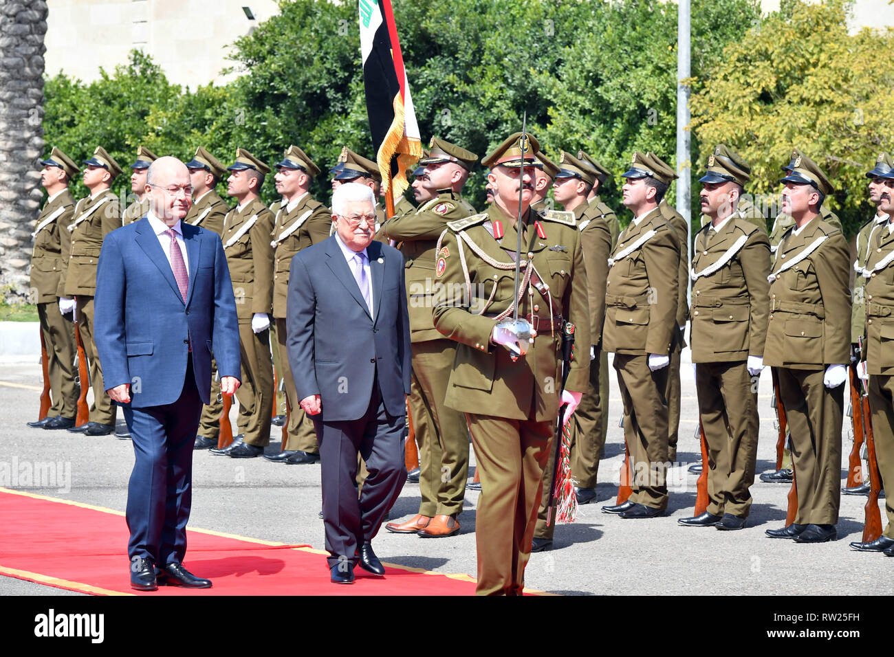 Baghdad, Baghdad, Iraq. 21st Feb, 2016. Palestinian President Mahmoud ...
