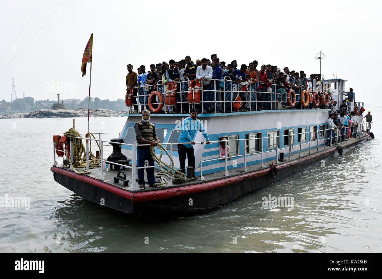 Devotees arrived at Umananda- Umananda Island is the smallest river ...