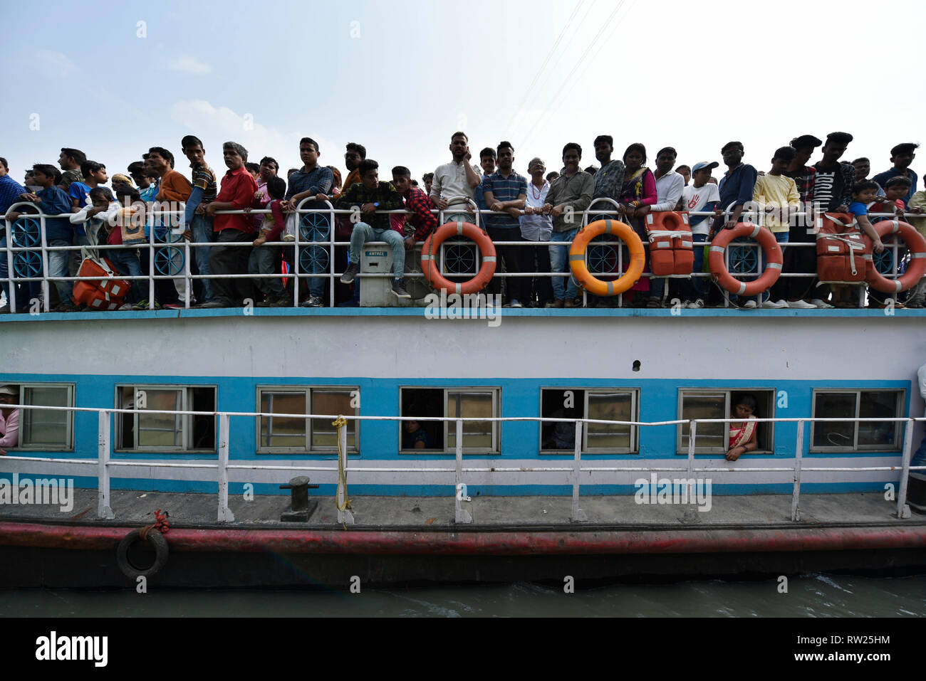 Devotees arrived at Umananda- Umananda Island is the smallest river ...