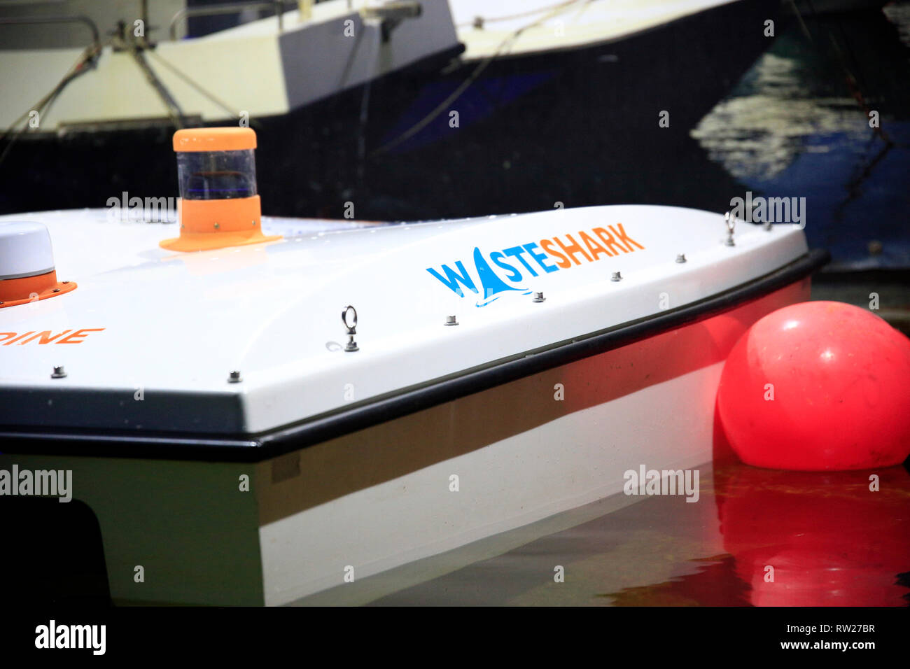 WasteShark makes its UK debut in the seaside town of Ilfracombe, the ...