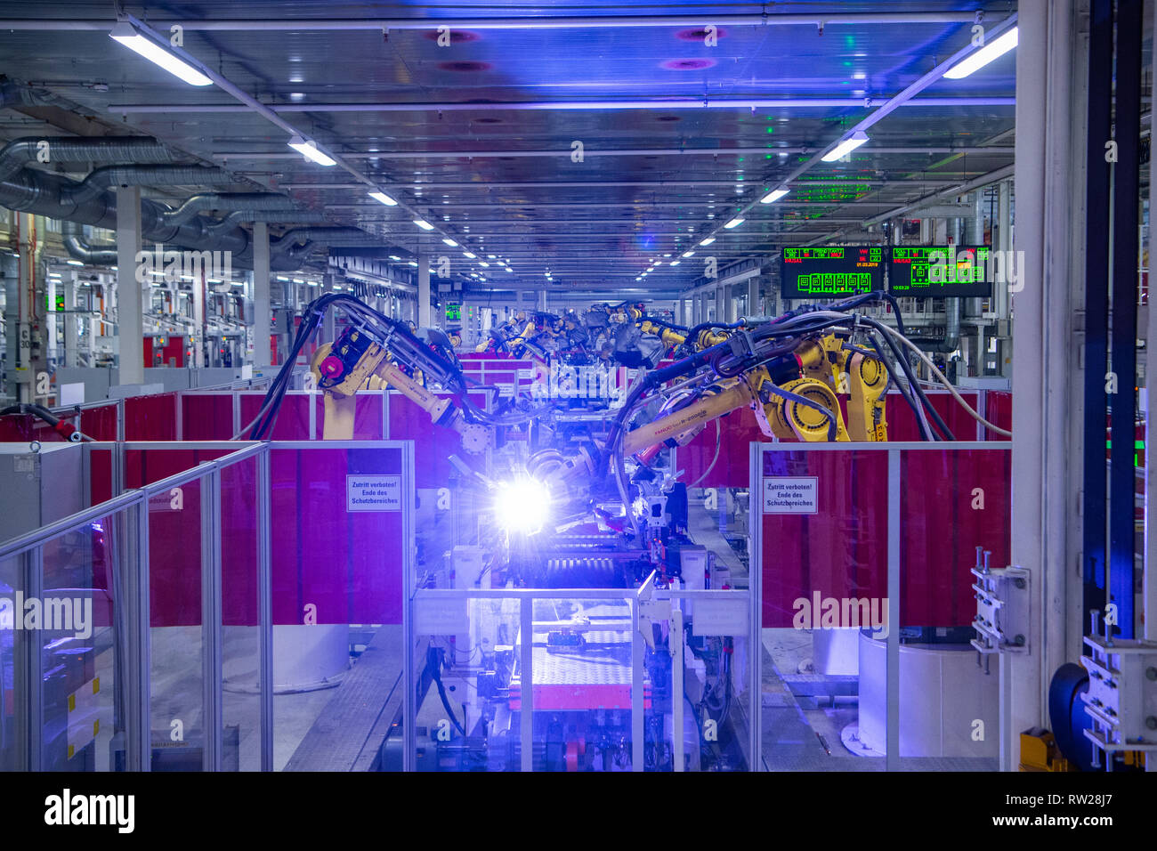 Wolfsburg, Germany. 01st Mar, 2019. The substructure of a Volkswagen is ...