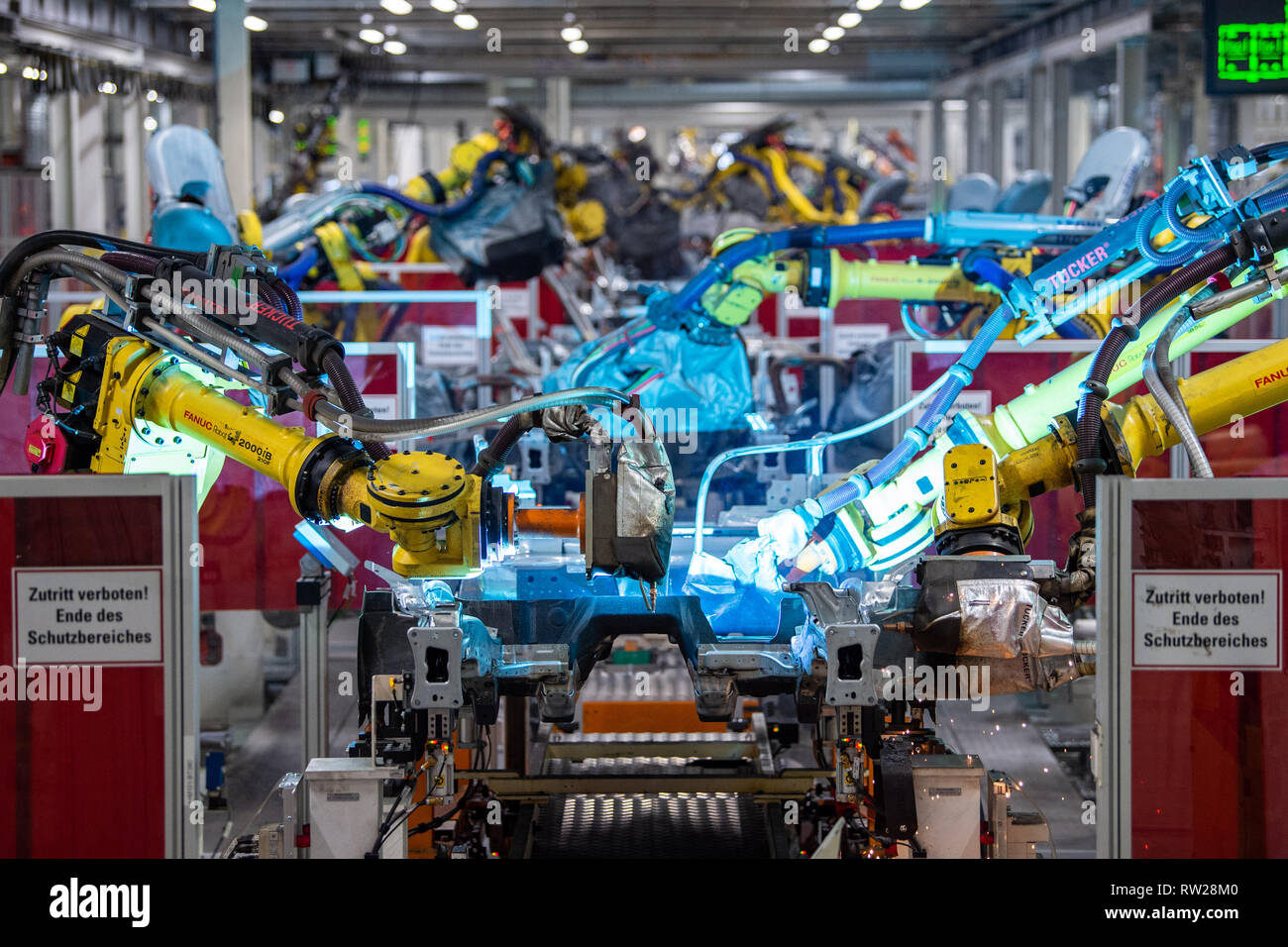 Wolfsburg, Germany. 01st Mar, 2019. The substructure of a Volkswagen is ...