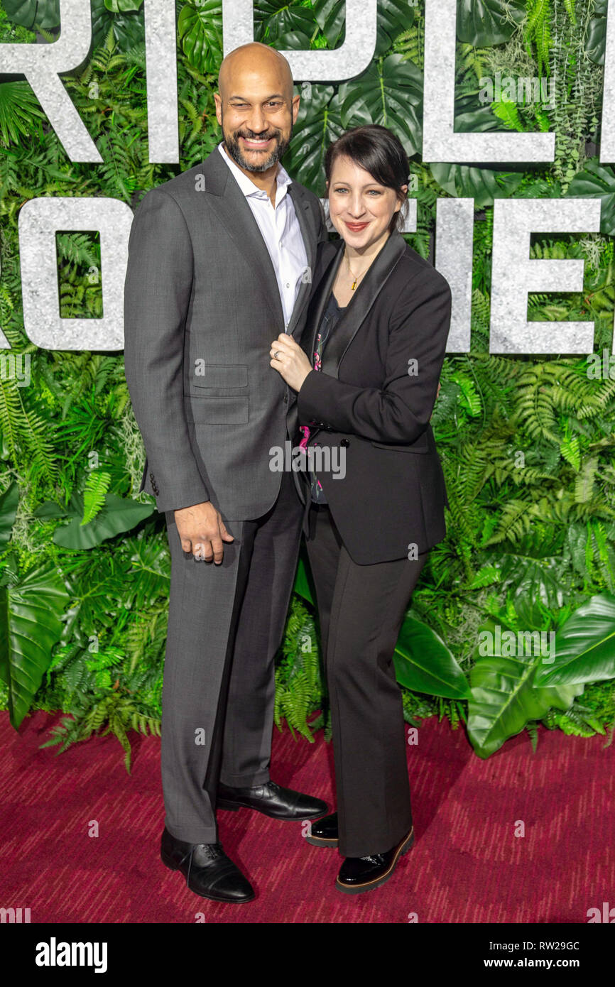 New York, New York, USA. 3rd March, 2019. Keegan-Michael Key and Elisa ...