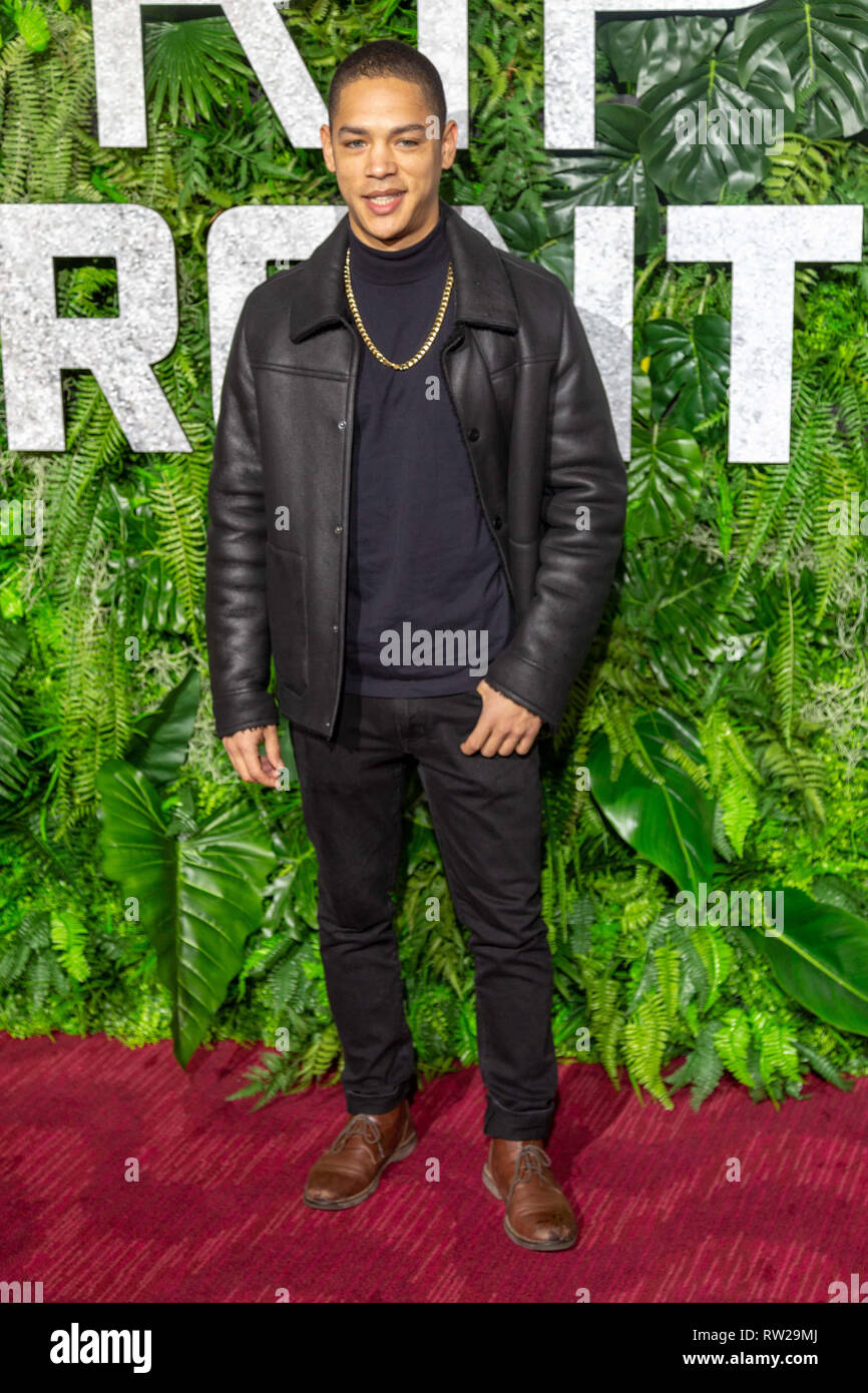 New York, New York, USA. 3rd March, 2019. Actor Jeremy L. Carver ...