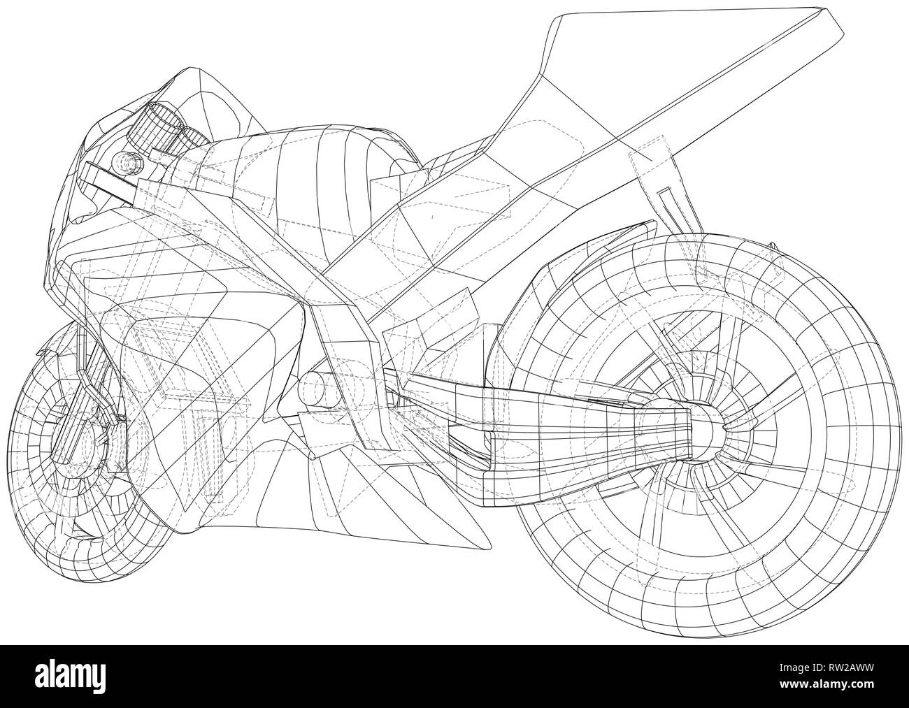 Chopper motorcycle frame Stock Vector Images - Alamy