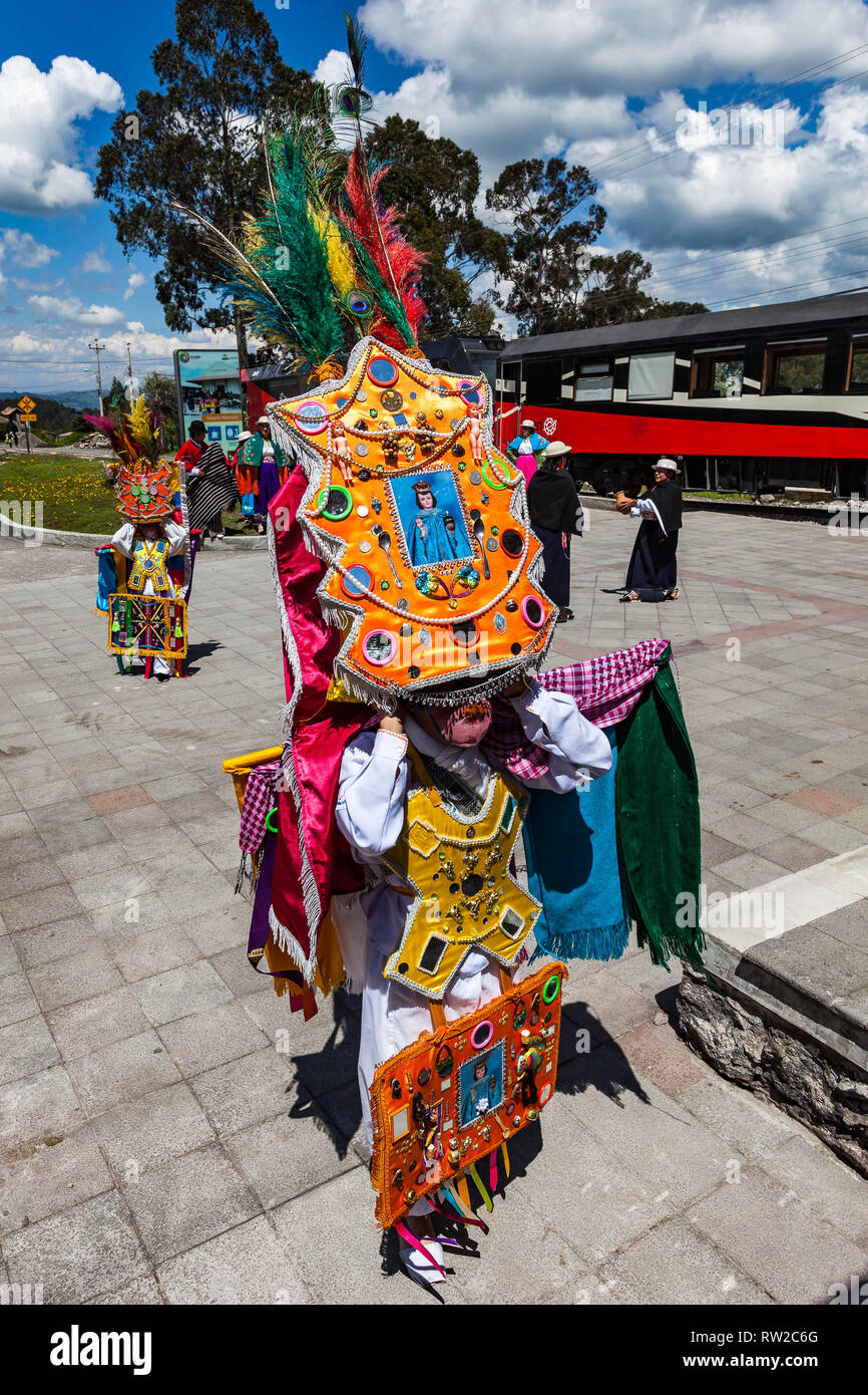 Machachi, Ecuador, January 22, 2018: At the Machachi train station, a ...