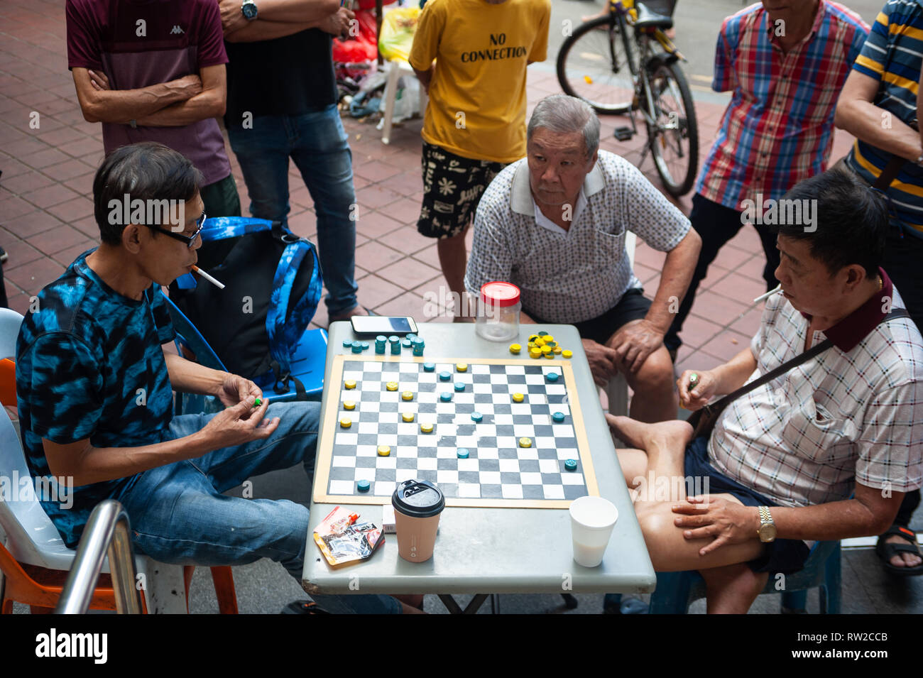 10.02.2019, Singapore, Republic of Singapore, Asia - Men are playing ...