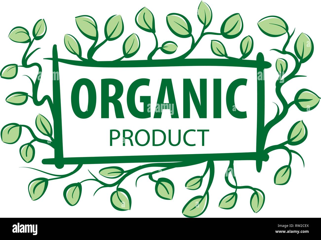Vector sign organic product on white background Stock Vector Image ...