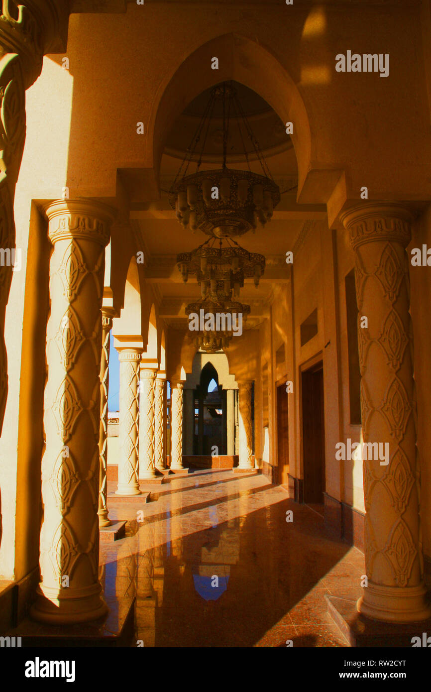 Inside of the mosque - arabic architecture details Stock Photo - Alamy