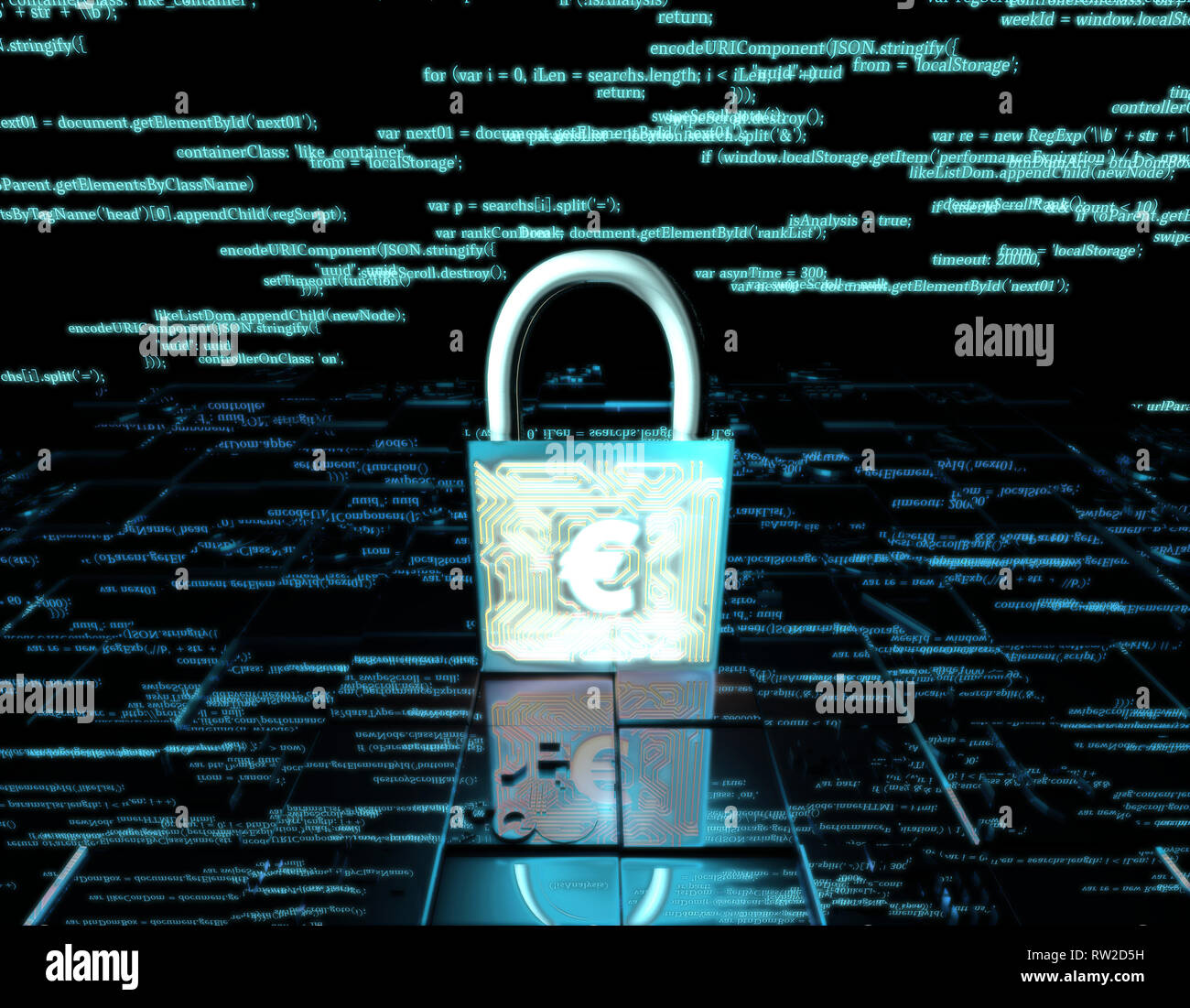 Network data transmission and lock, Euro, security protection Stock ...