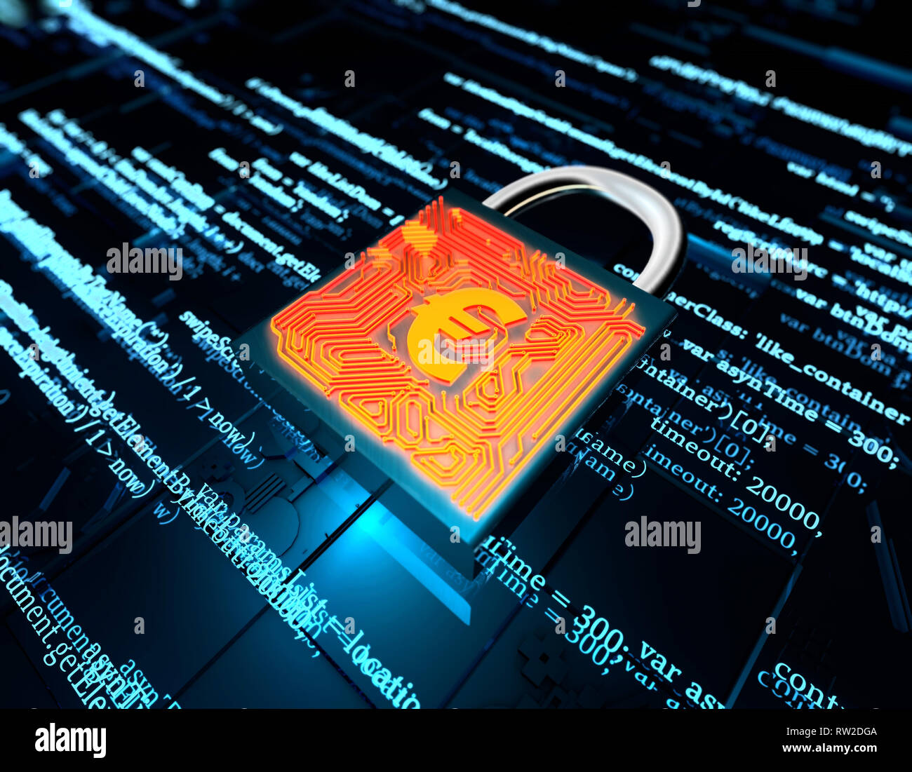 Network data transmission and lock, Euro, security protection Stock ...