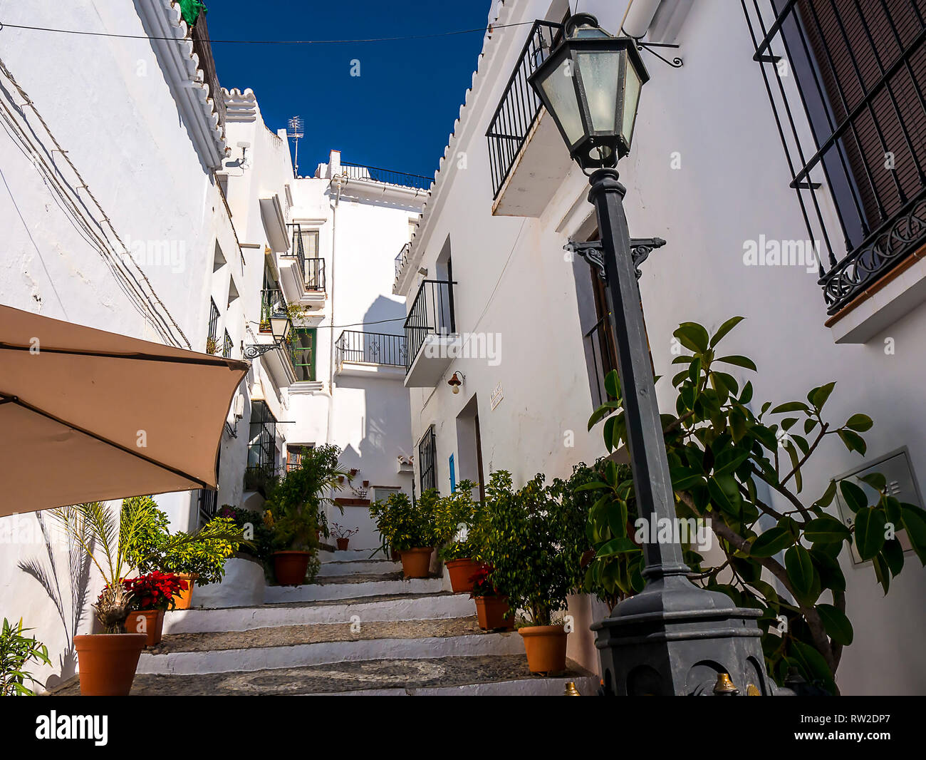 Architecture in the pretty mountain village of Frigiliana.It was here ...