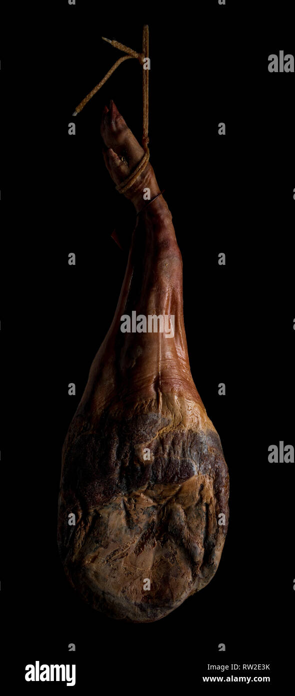 Hanging pig leg hi-res stock photography and images - Alamy