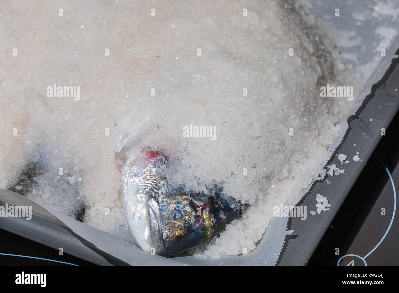 Dorada fish baked in salt hi-res stock photography and images - Alamy