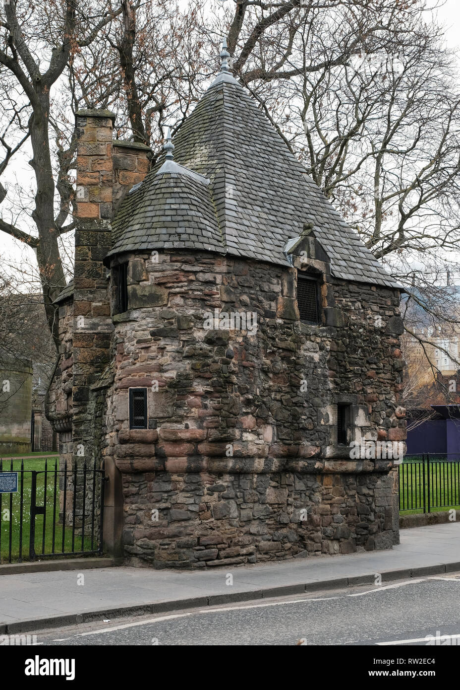 Exterior view of Queen Mary's Bath House at Holyrood, Edinburgh ...