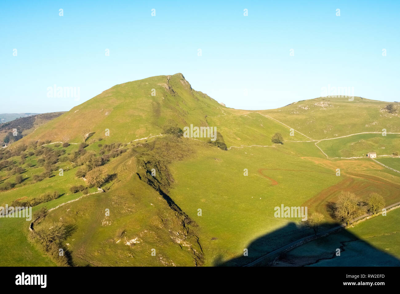 Chrome Hill as seen from Parkhouse Hill, Peak District National Park,UK ...
