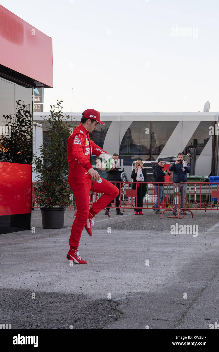 CIRCUIT DE CATALUNYA, MONTMELO, SPAIN - 2019/02/28 - Charles Leclerc ...