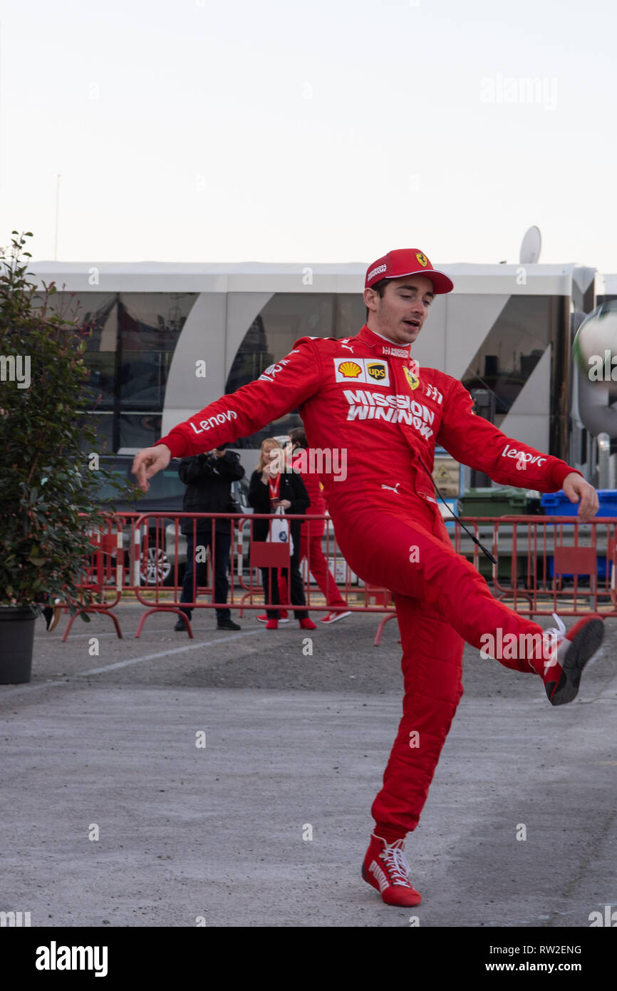CIRCUIT DE CATALUNYA, MONTMELO, SPAIN - 2019/02/28 - Charles Leclerc ...