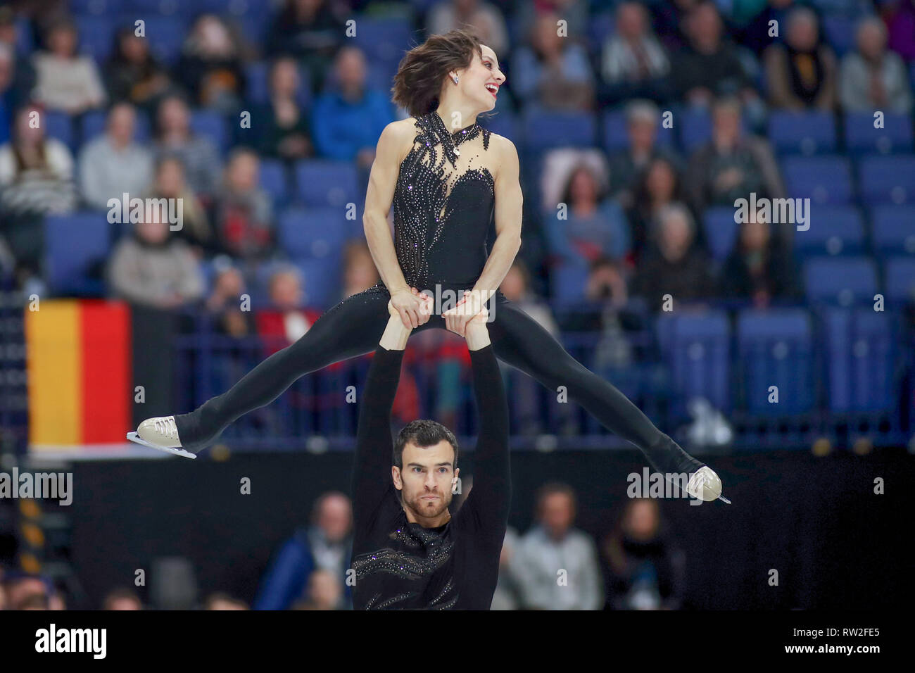 Meagan Duhamel and Eric Radford from Canada during 2017 figure skating ...