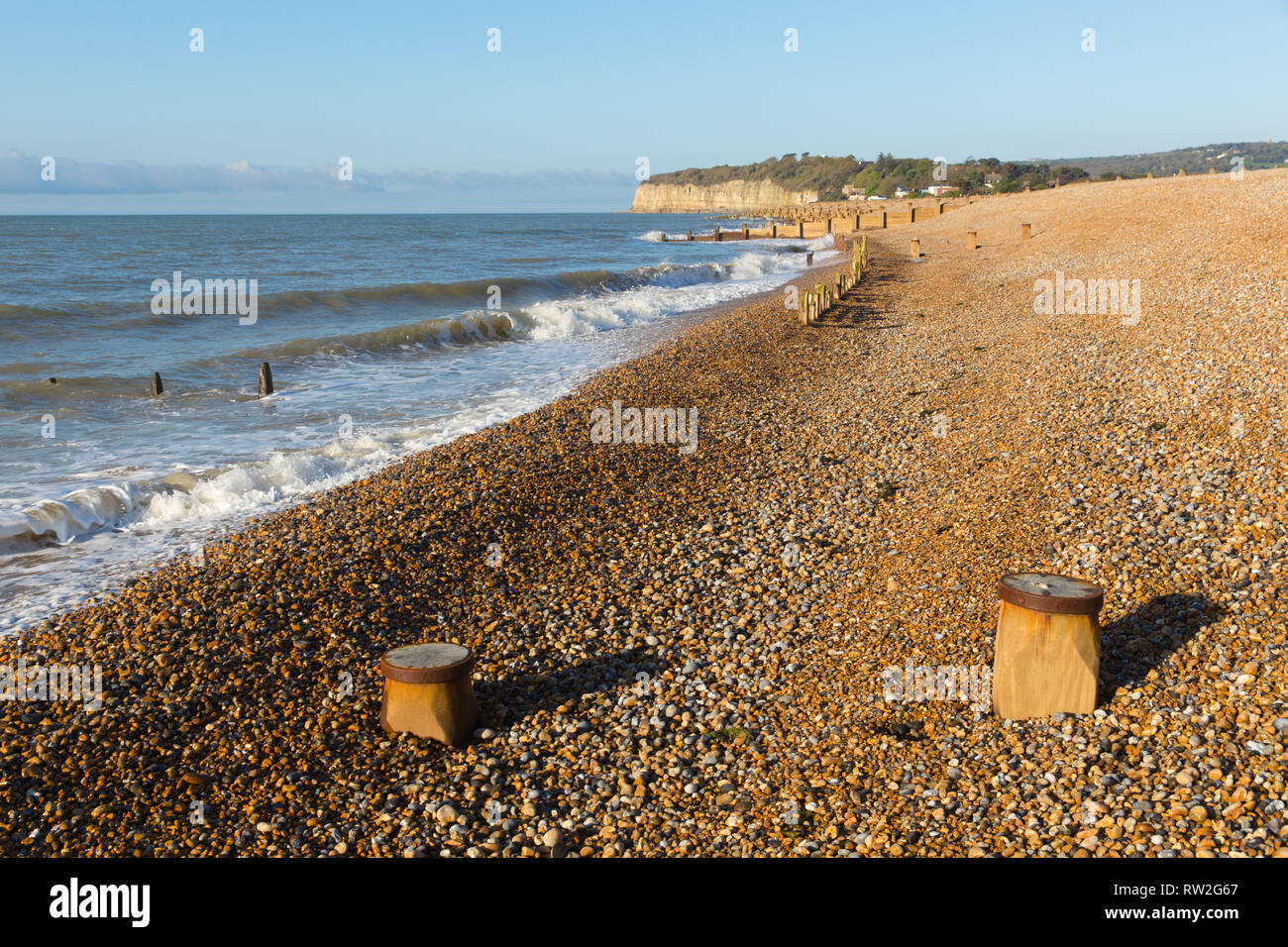 Pett beach near Fairlight Wood, Hastings and Battle East Sussex England ...
