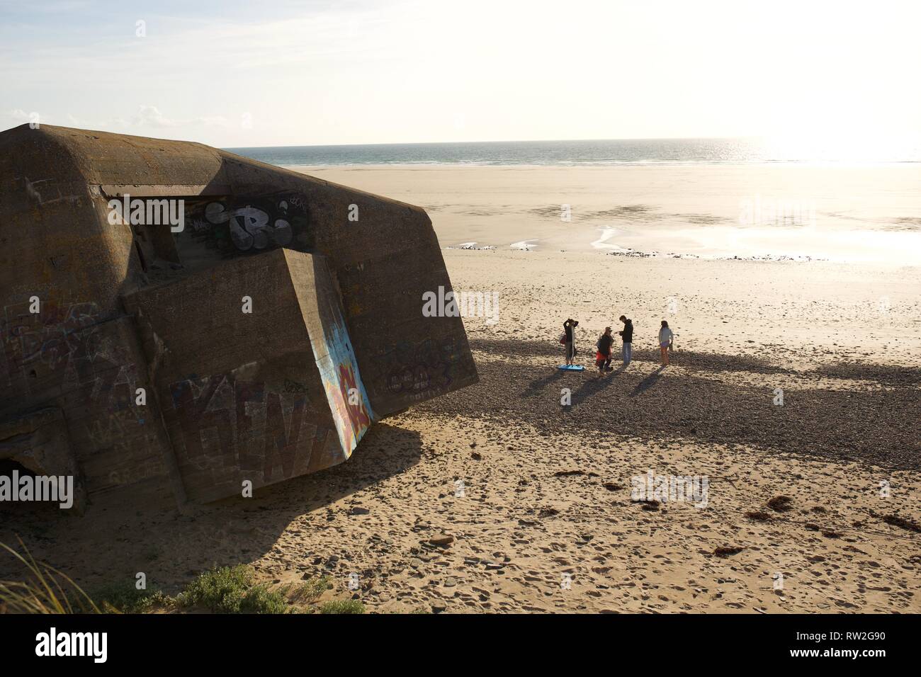 Bunker at Utah Beach, Normandy, France Stock Photo - Alamy