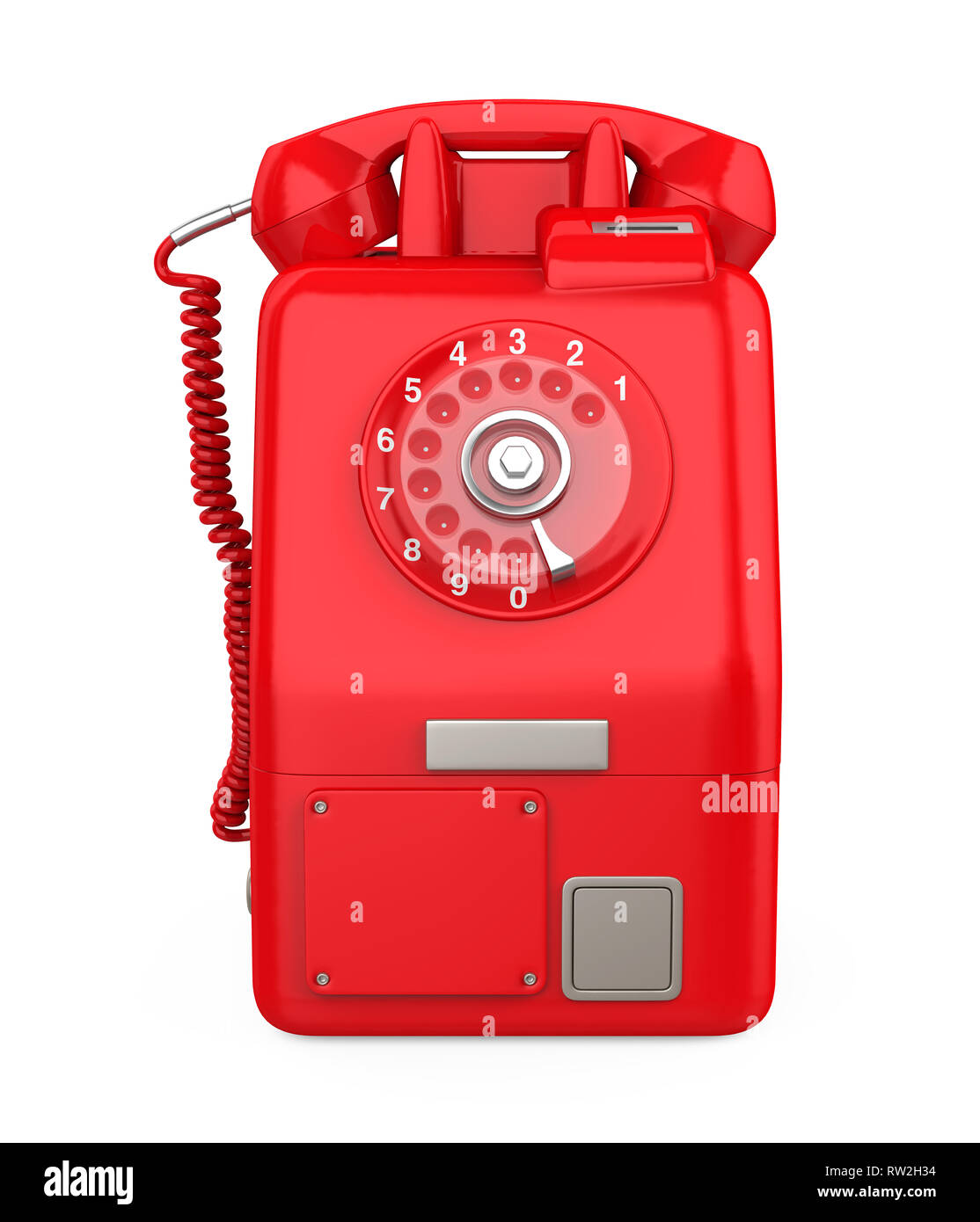 Red vintage telephone isolated hi-res stock photography and images - Alamy