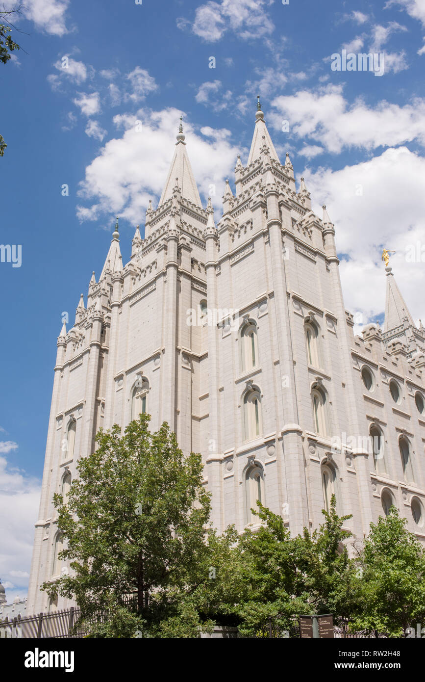 Temple Square in downtown Salt Lake City houses many buildings central ...