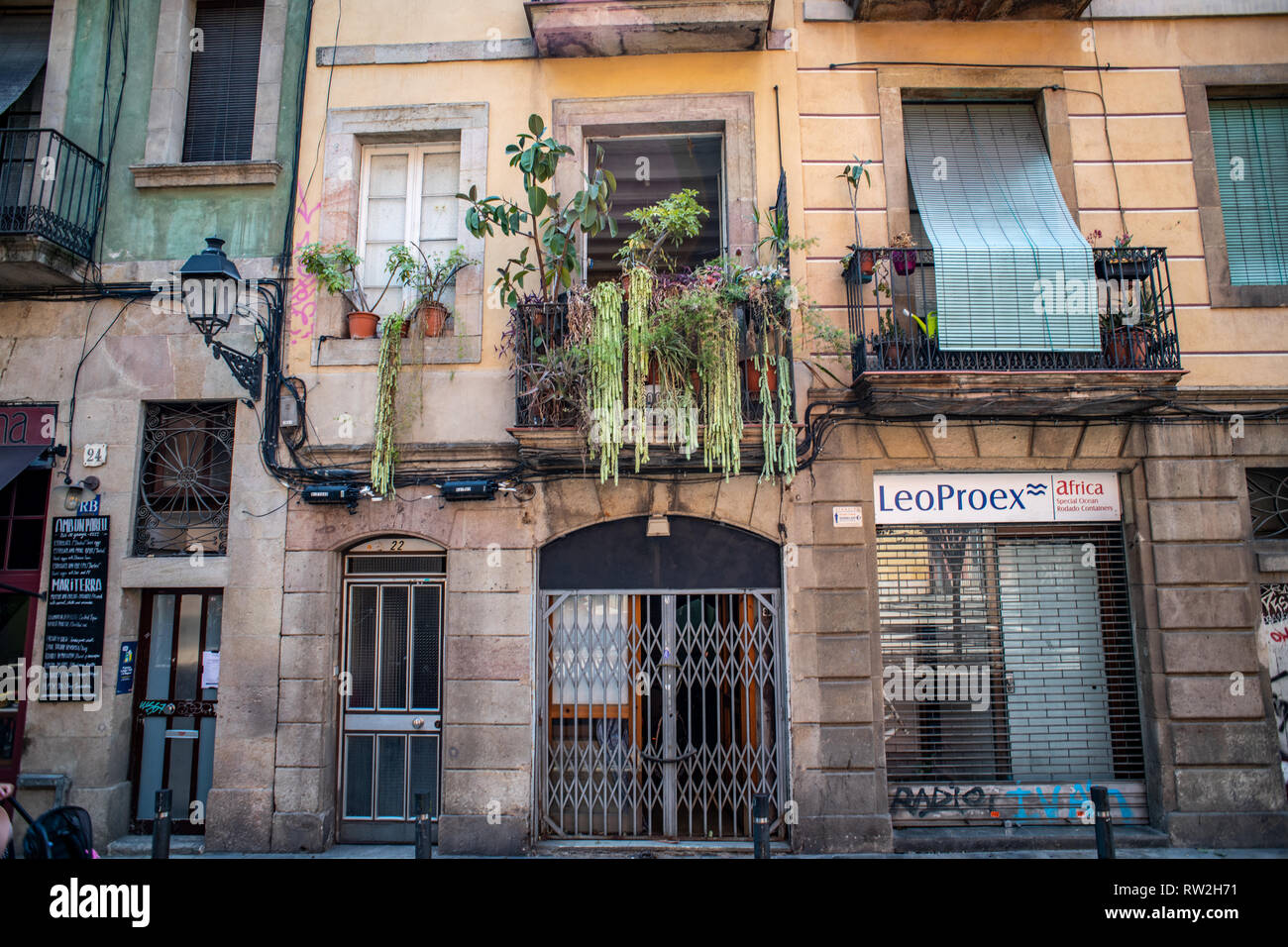 Spanish windows with plants hi-res stock photography and images - Alamy