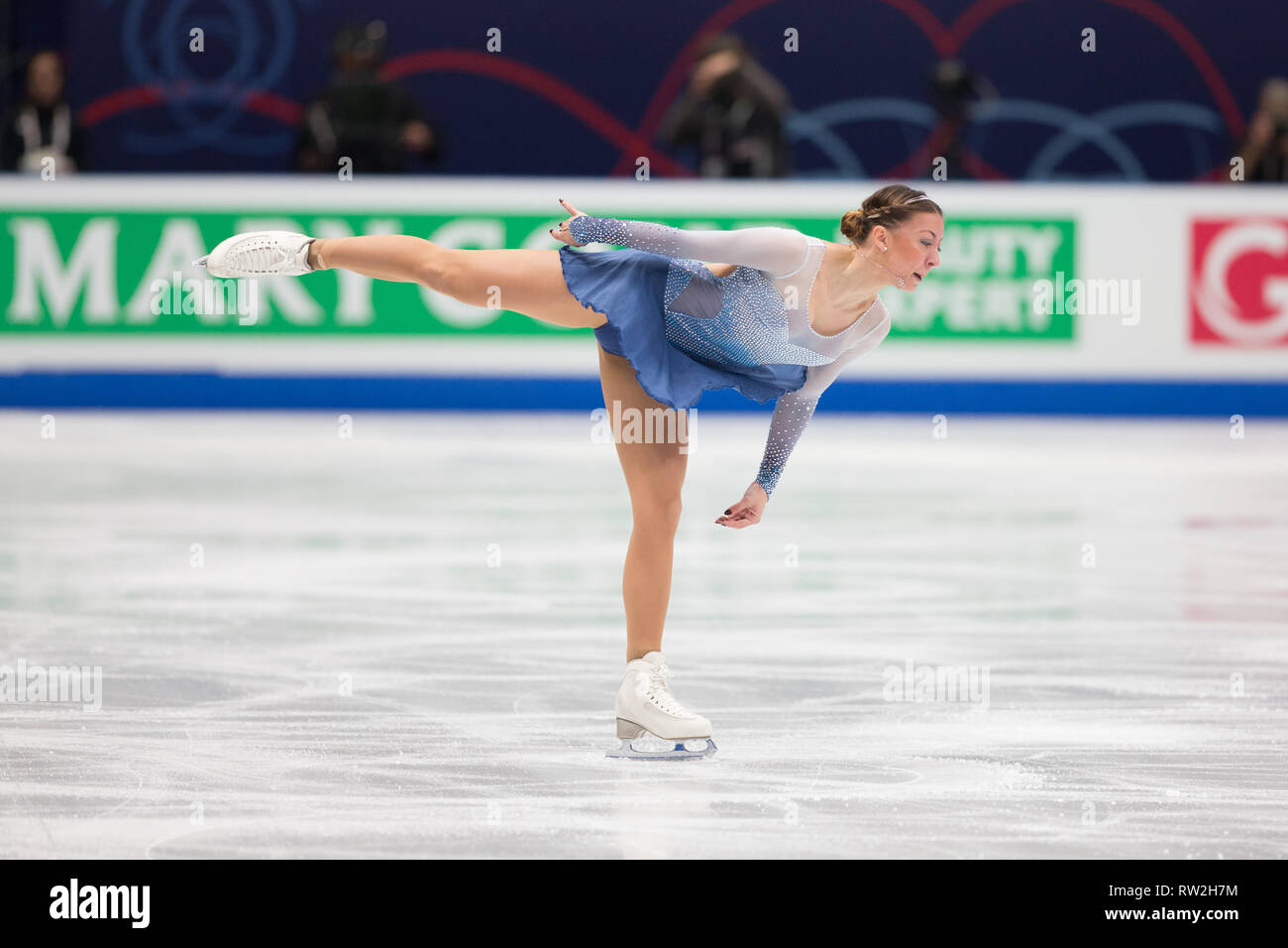 Nicole Schott from Germany during 2018 world figure skating ...