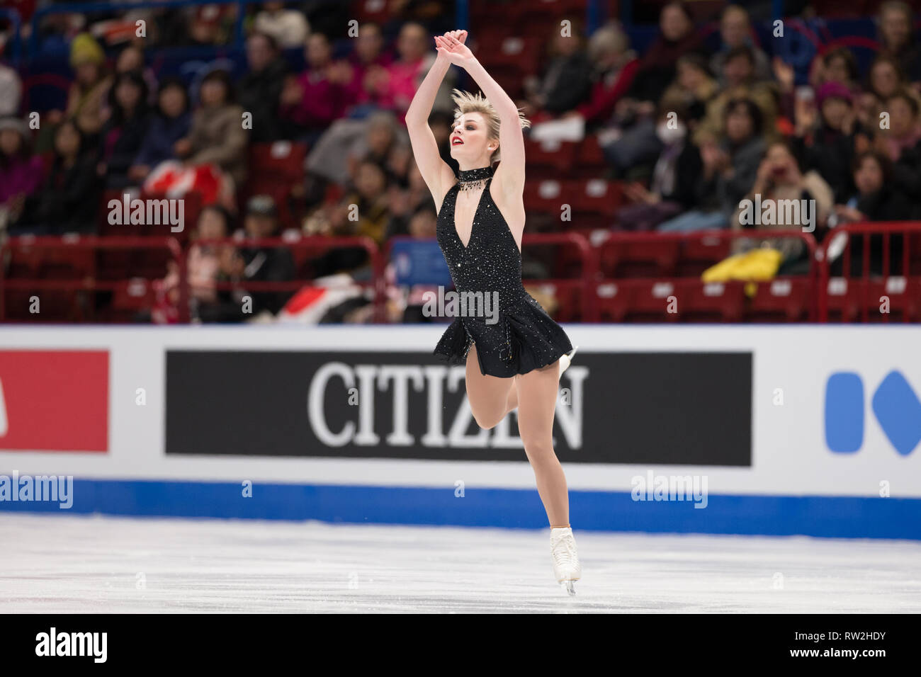 Larkyn Austman from Canada during 2018 world figure skating ...