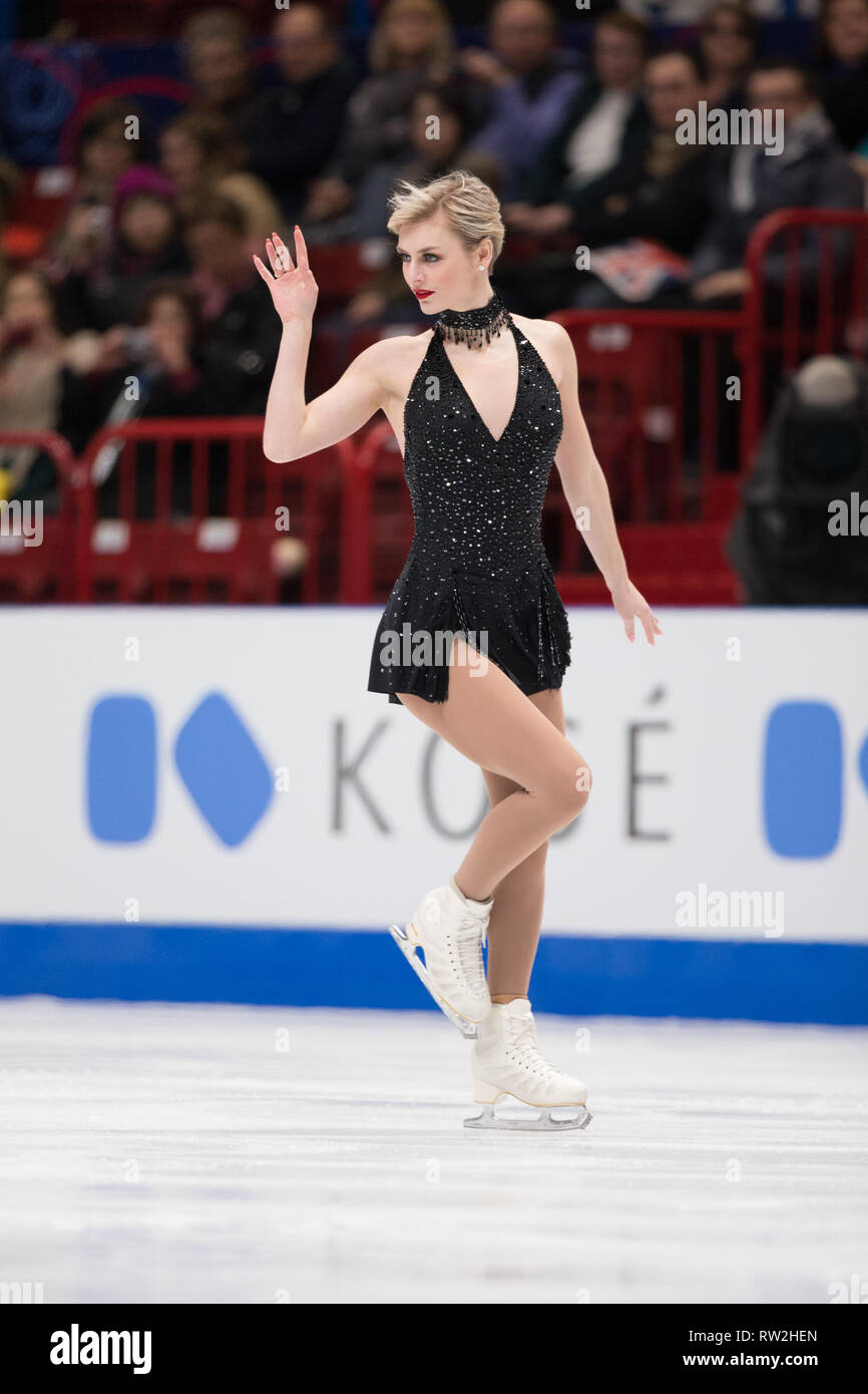 Larkyn Austman from Canada during 2018 world figure skating ...