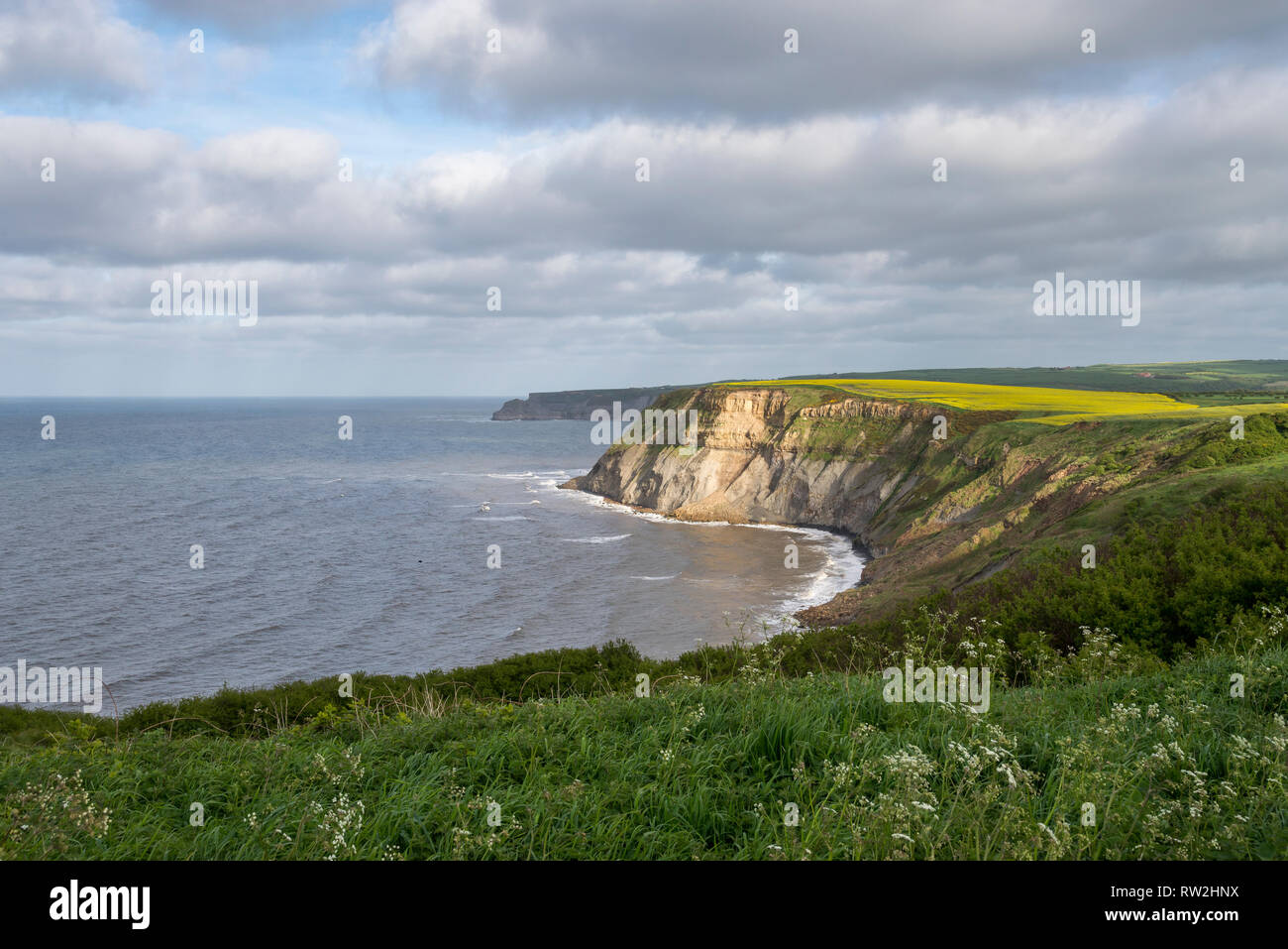 Coastline at Port Mulgrave on the Cleveland Way, North Yorkshire ...