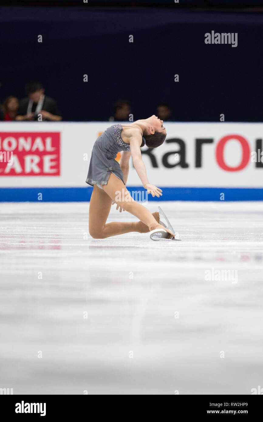 Elisabetta Leccardi during 2018 world figure skating championships ...