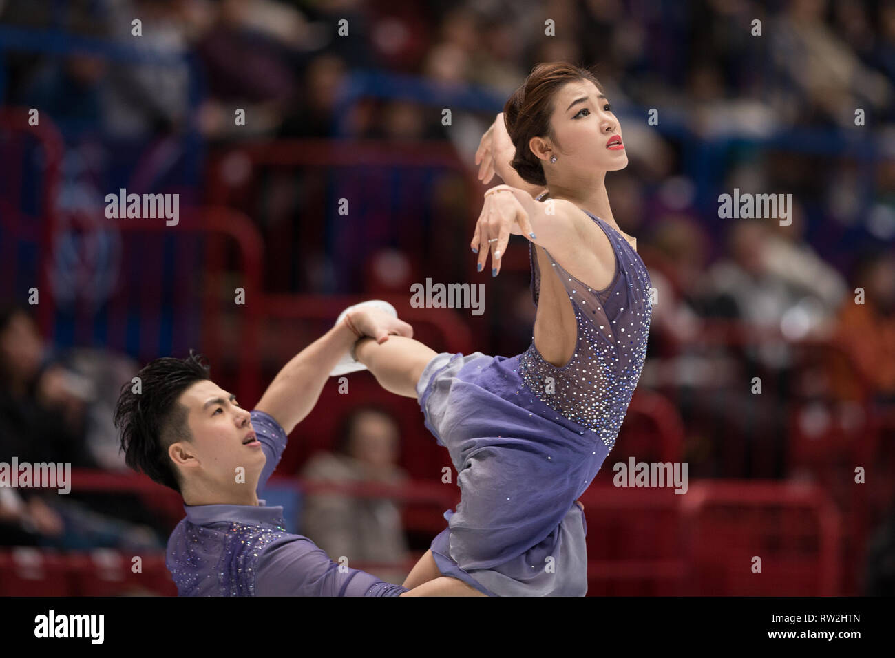 Wang Shiyue and Liu Xinyu from China during 2018 world figure skating ...