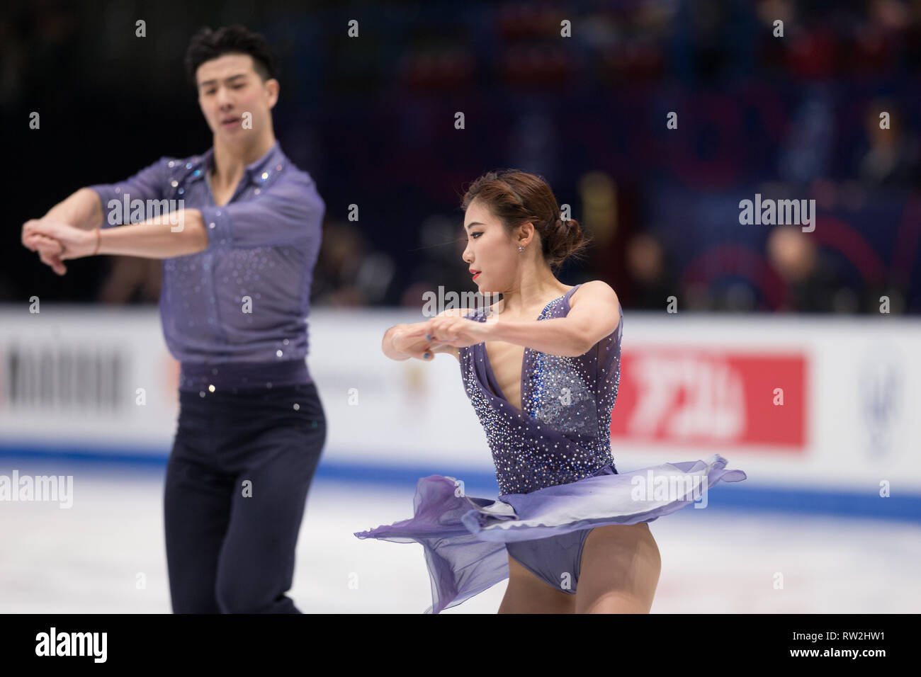 Wang Shiyue and Liu Xinyu from China during 2018 world figure skating ...