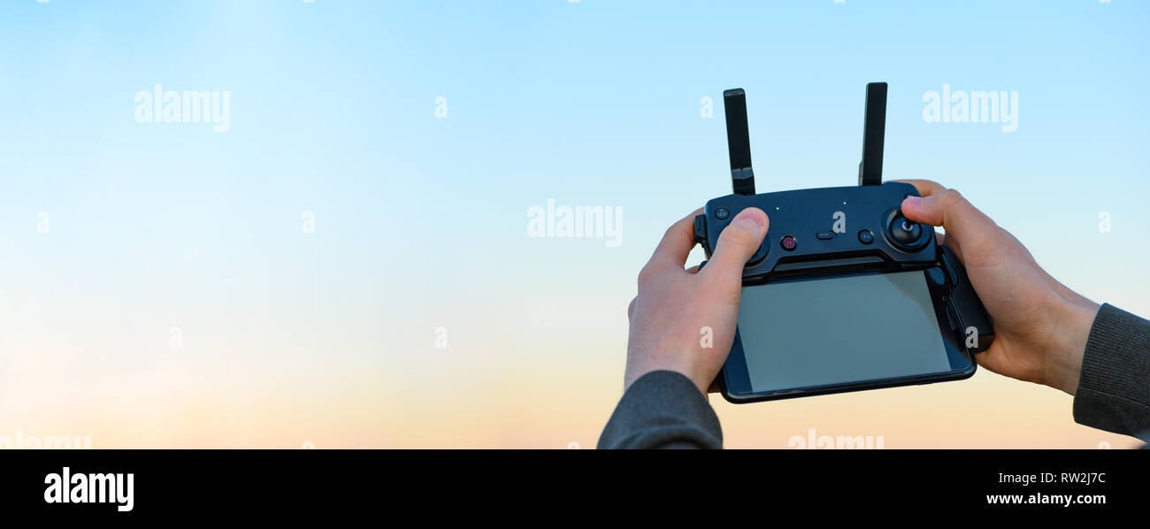 Hands human drone remote hi-res stock photography and images - Alamy