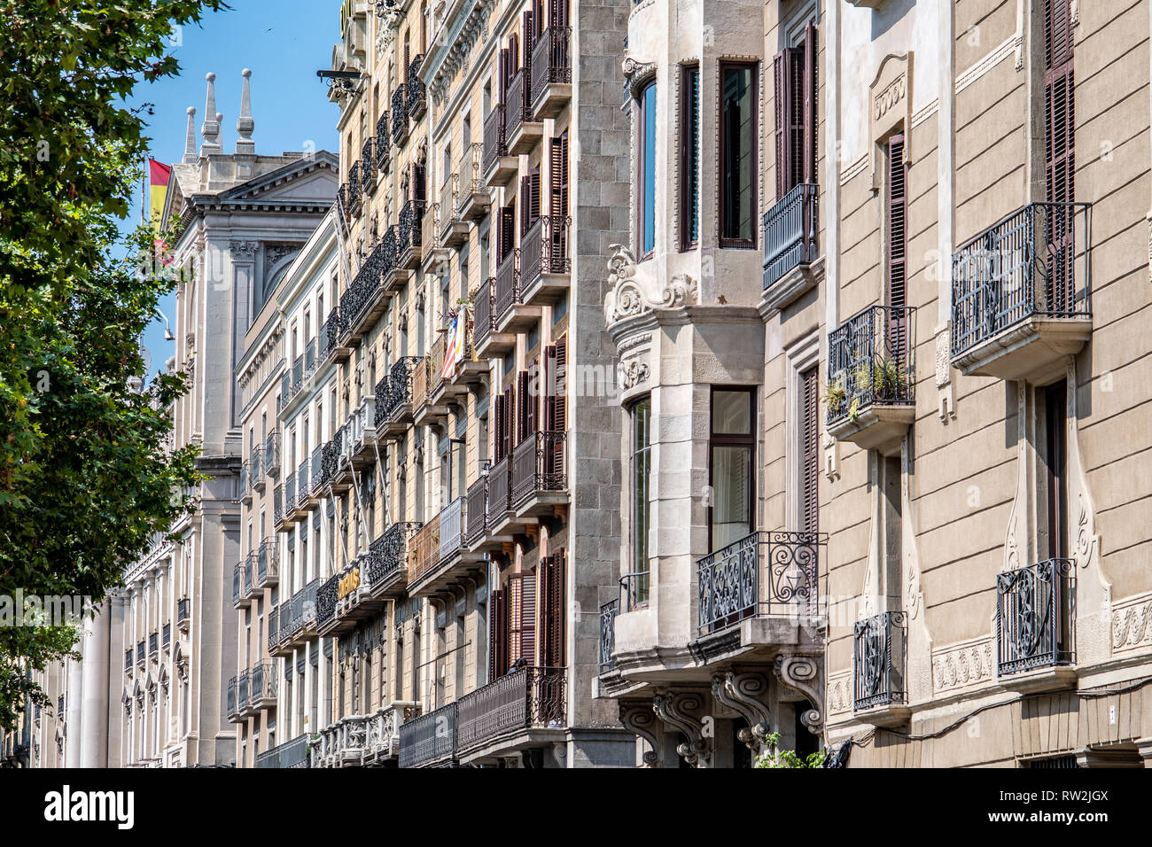 Edifices of buildings in Barcelona ,Spain Stock Photo - Alamy