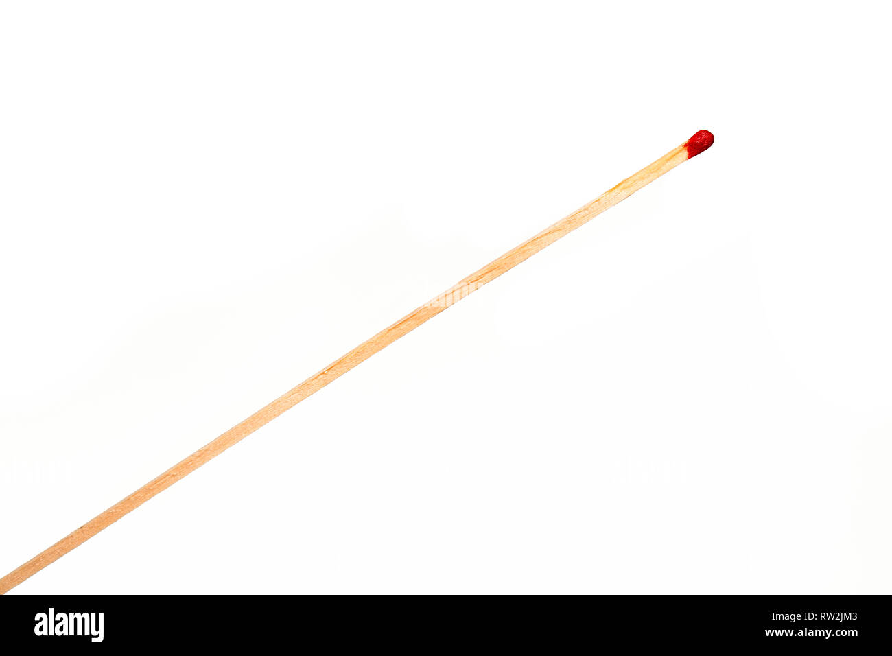 one long matchstick isolated on white background Stock Photo - Alamy