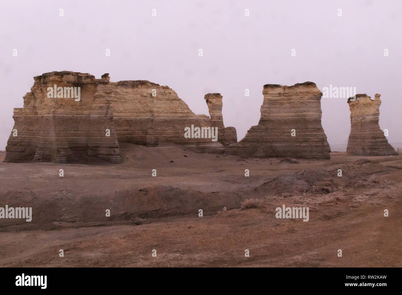 Monument Rocks are Chalk Formations that are an aftermath of the ...