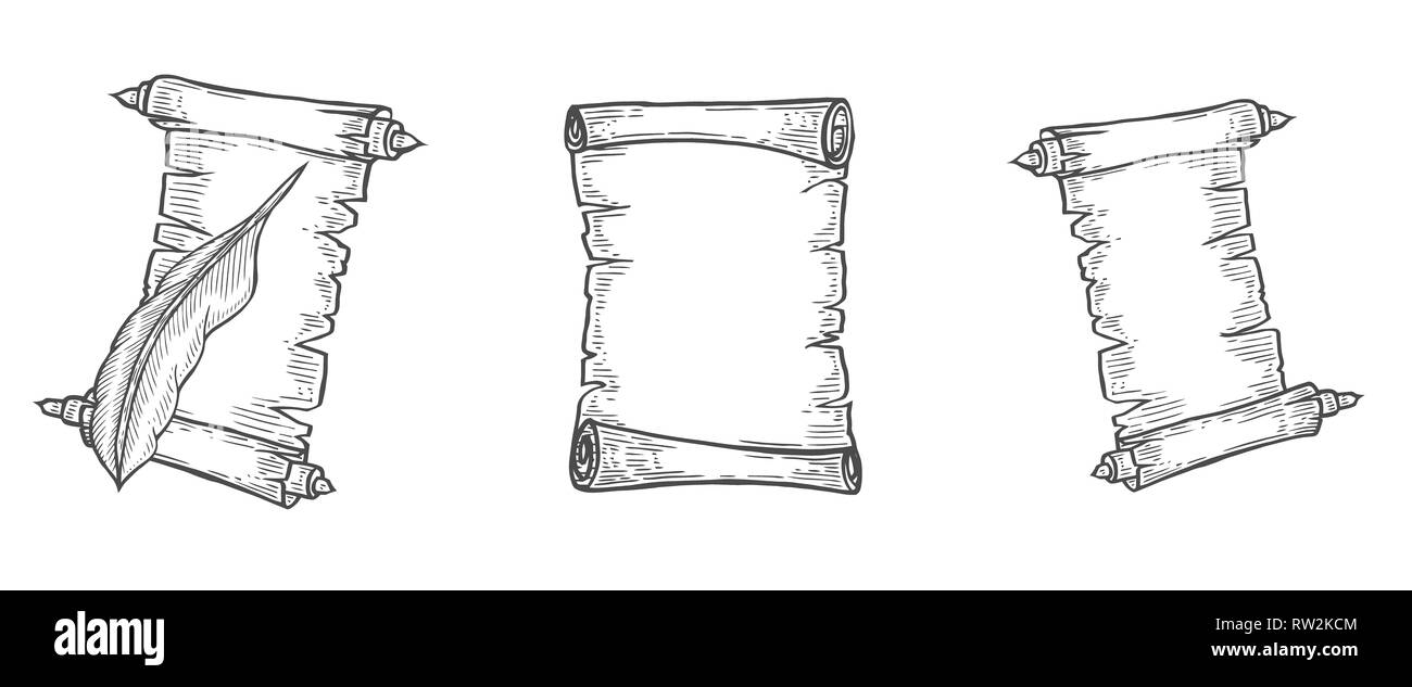 Torn Scroll Drawings