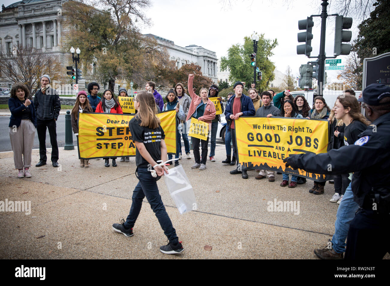 Student activists with the Sunrise Movement occupy Nancy Pelosi's ...