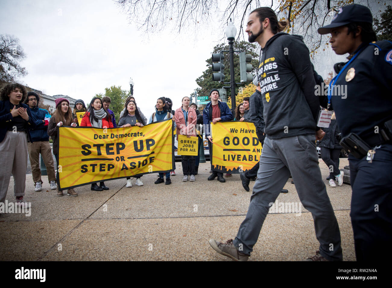 Student activists with the Sunrise Movement occupy Nancy Pelosi's ...