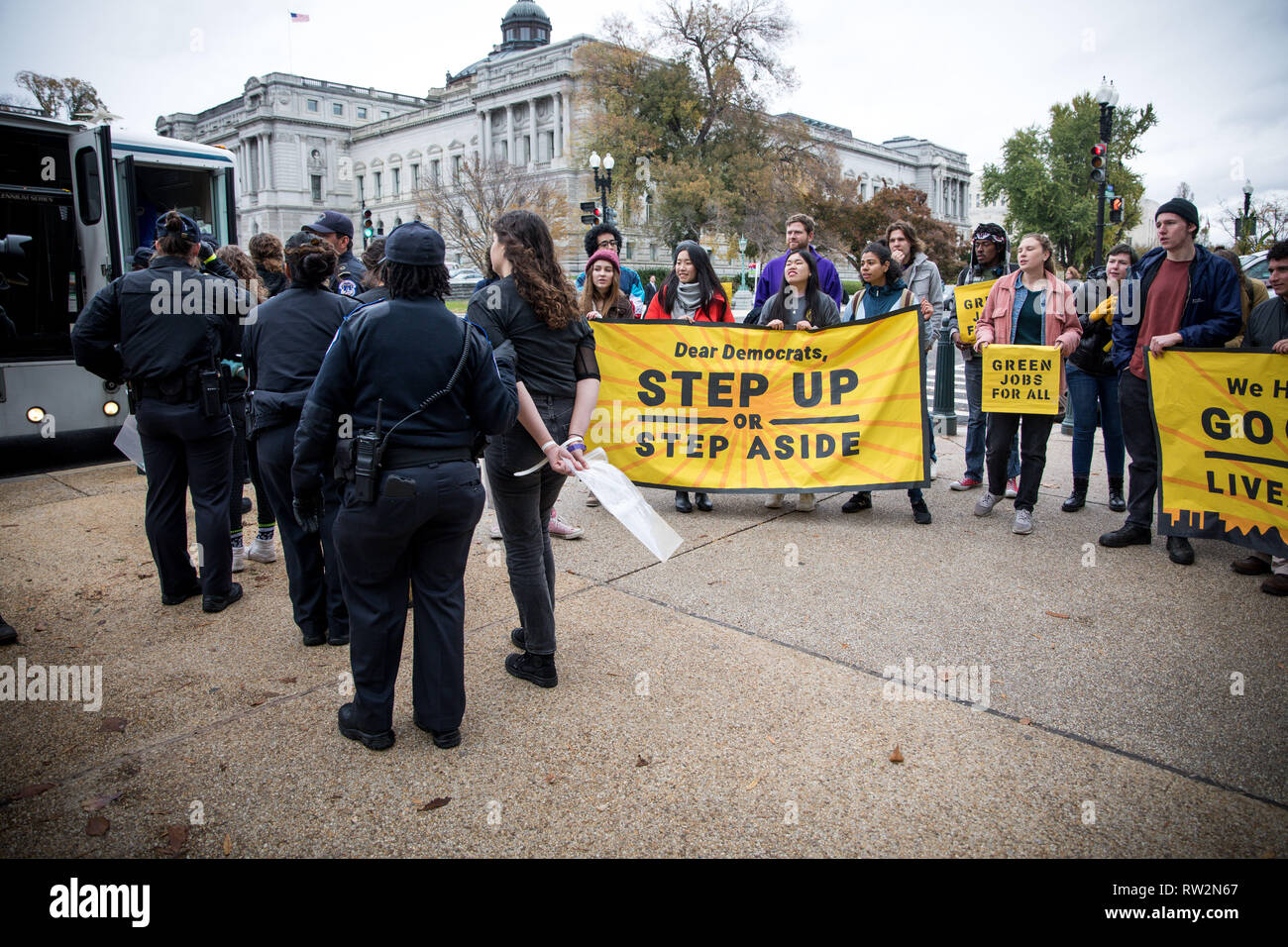 Student activists with the Sunrise Movement occupy Nancy Pelosi's ...