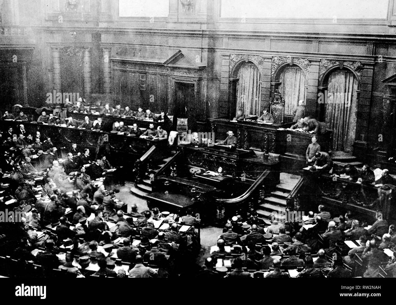 German Revolution - Interior of German Reichstag - now occupied by ...