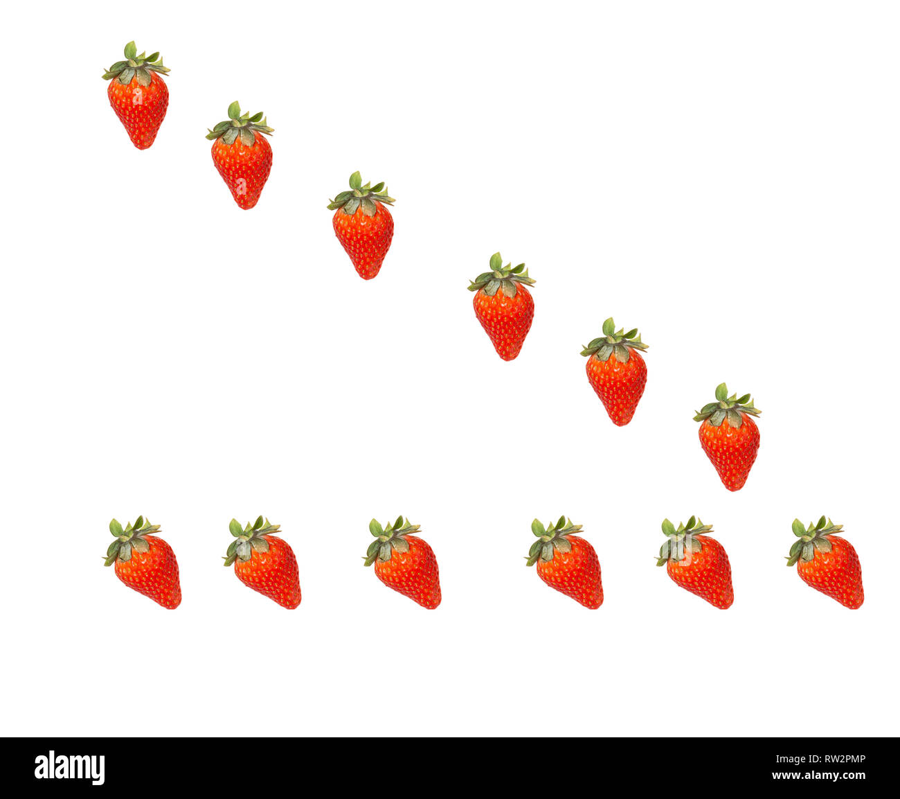 strawberry pattern on white background Stock Photo - Alamy