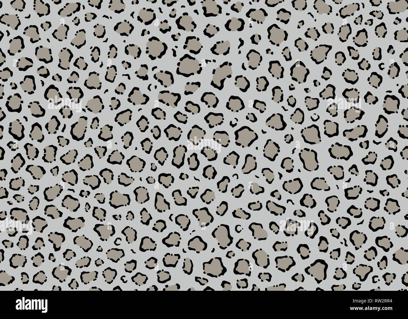 Grey Seamless Leopard pattern design, vector illustration background ...