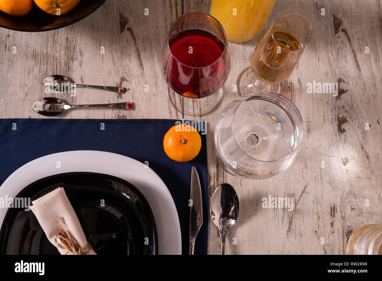 Menu restaurant overhead hi-res stock photography and images - Alamy