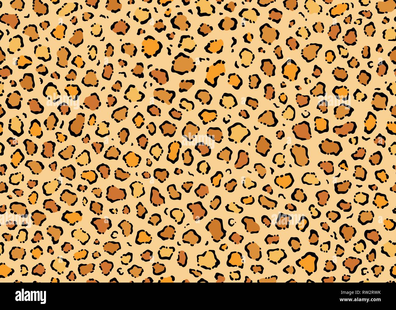 Seamless Leopard pattern design, vector illustration background. Fur ...